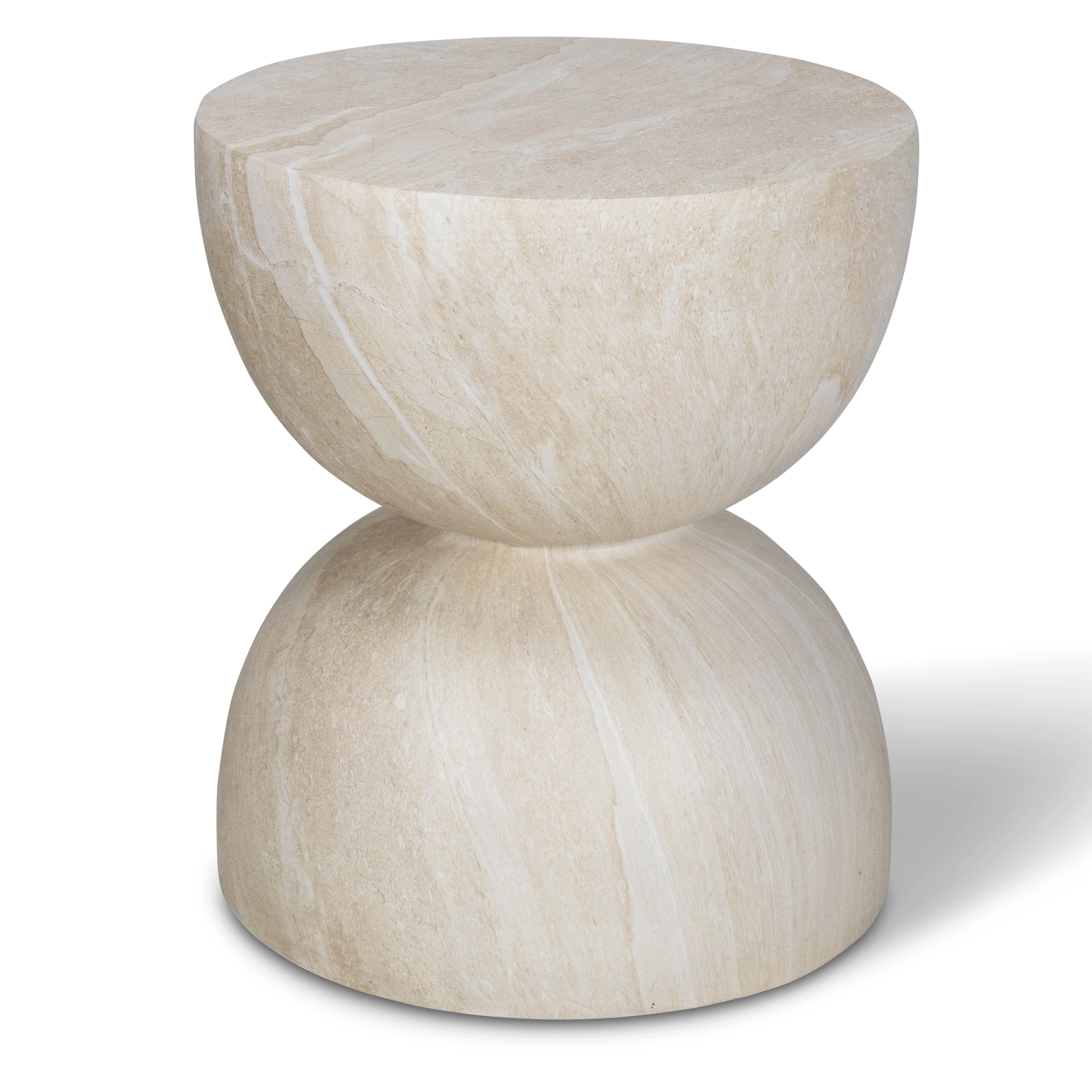 Italia MGO Collection | Milano Side Table in MGO Travertine Finish ...